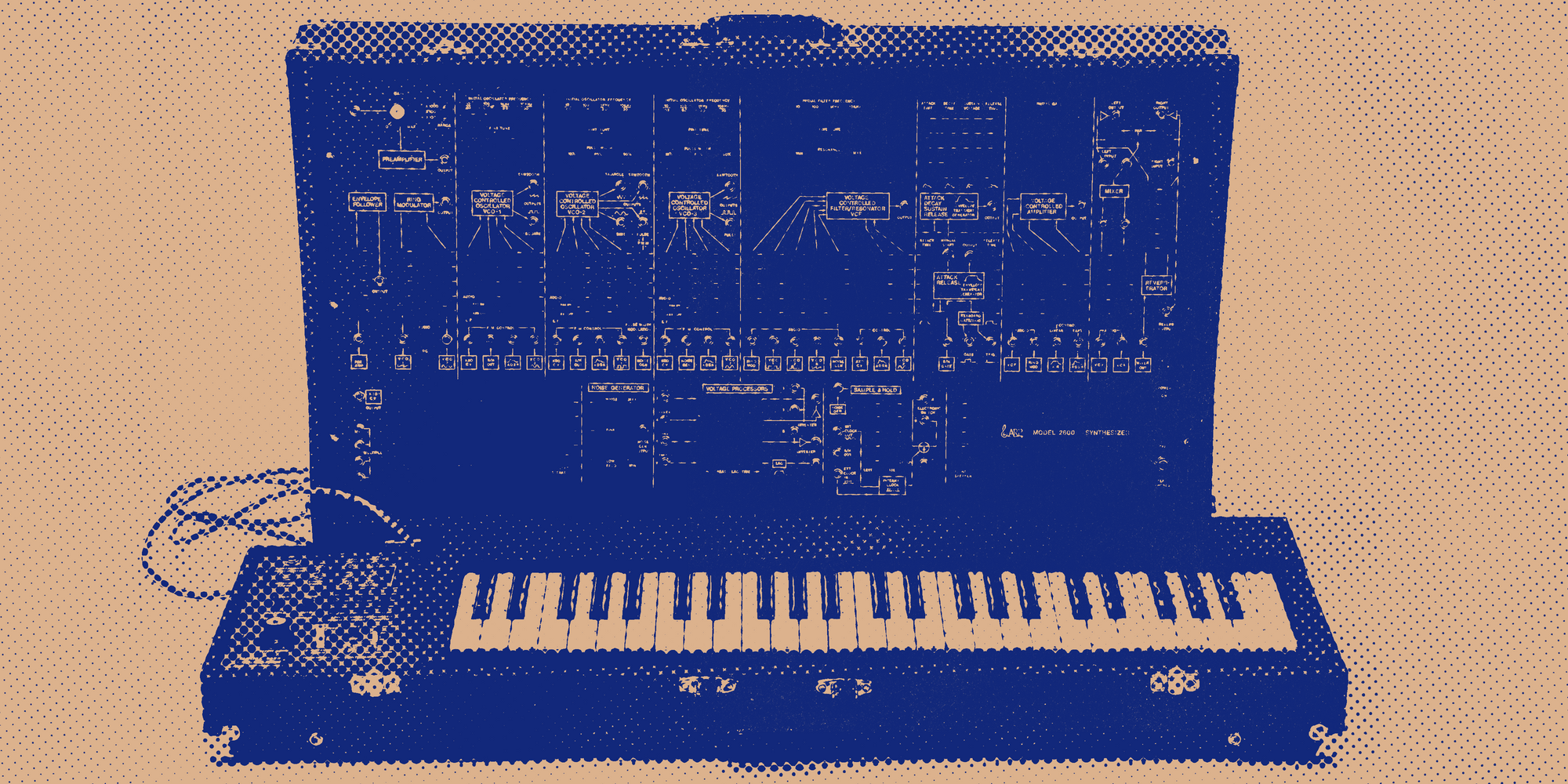 The semi-modular (and semi-popular) ARP 2600 synthesizer